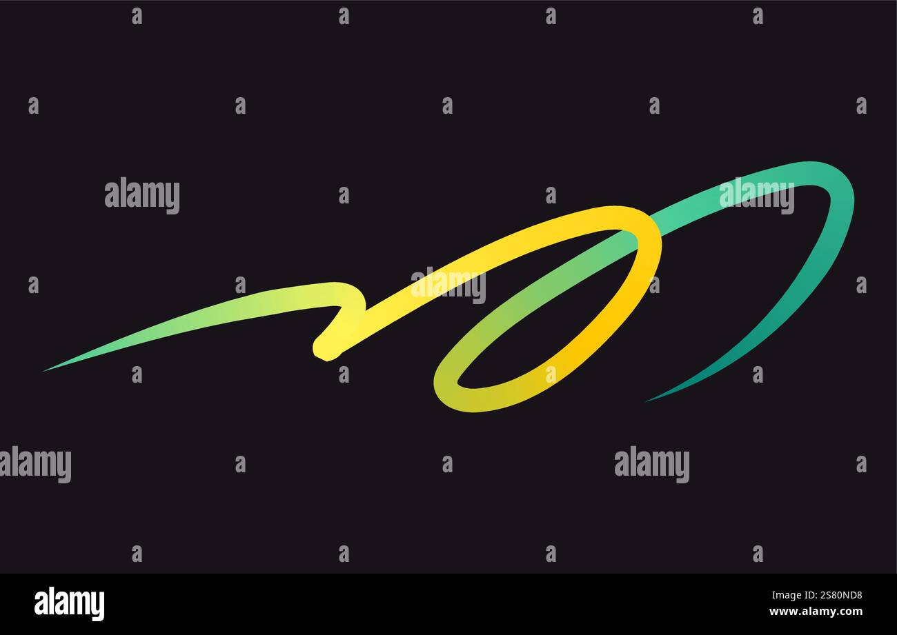 Neon Color Gradient squiggle lines. Scribble stripe with wavy elements ...