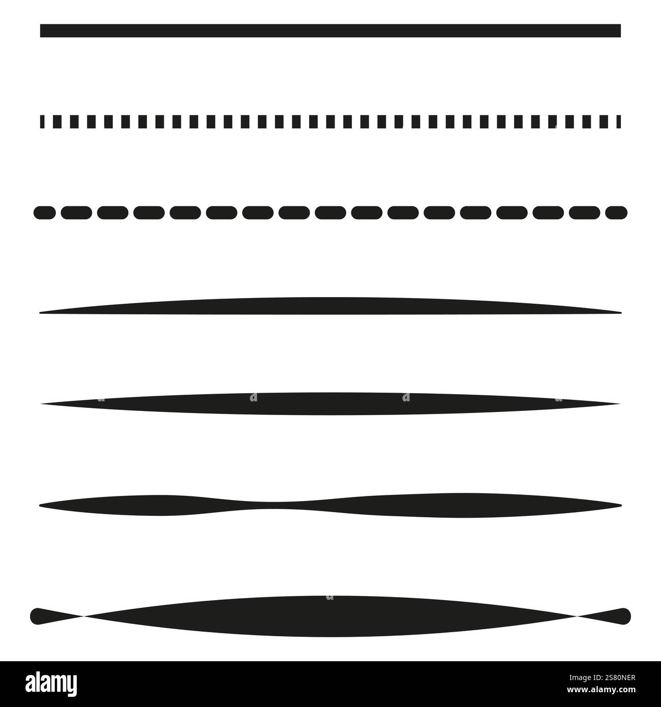 Decorative black lines. Thin and thick edges. Minimal linear pattern ...