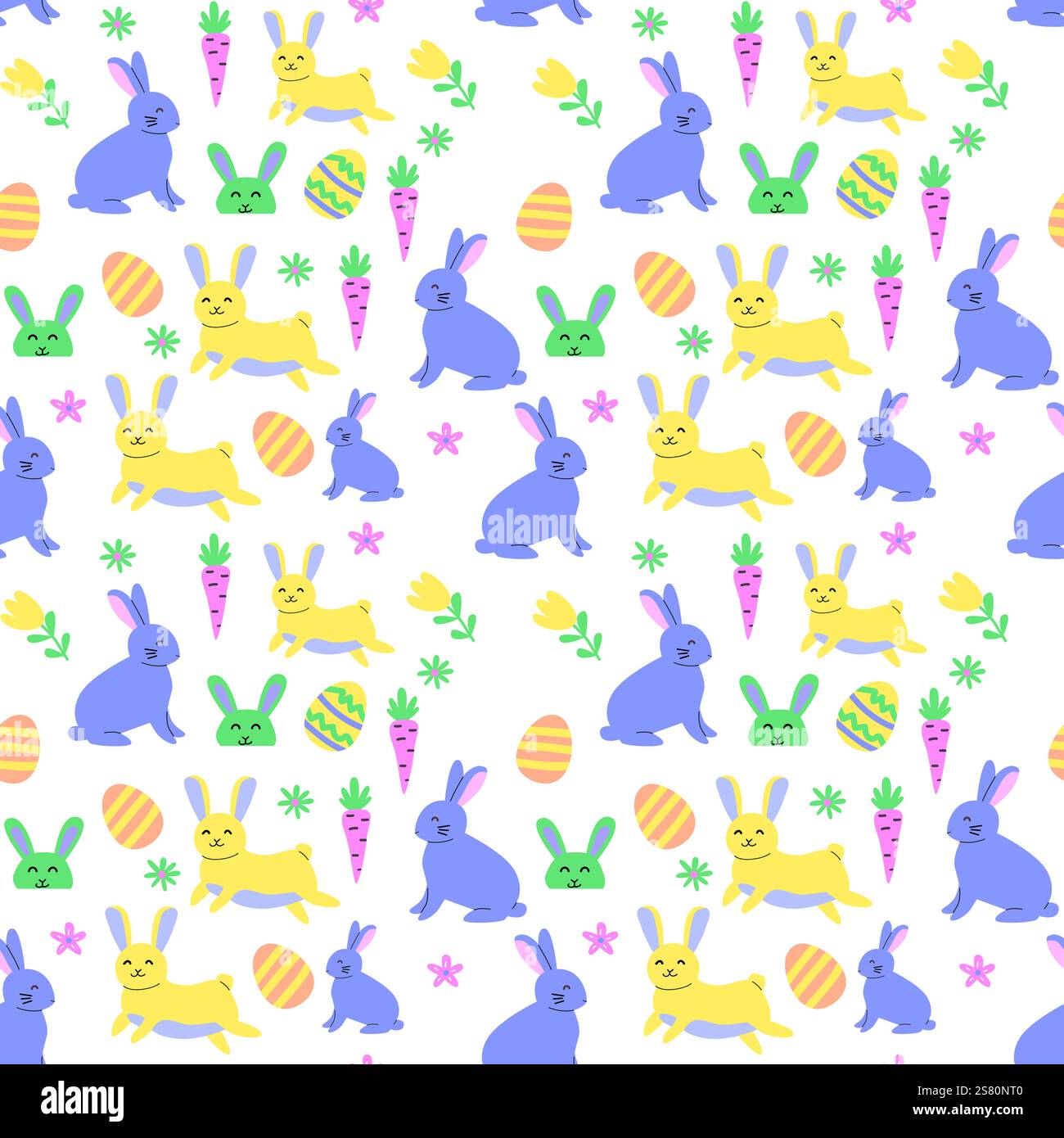 Happy easter celebrations with colorful geometric bunny and egg ...