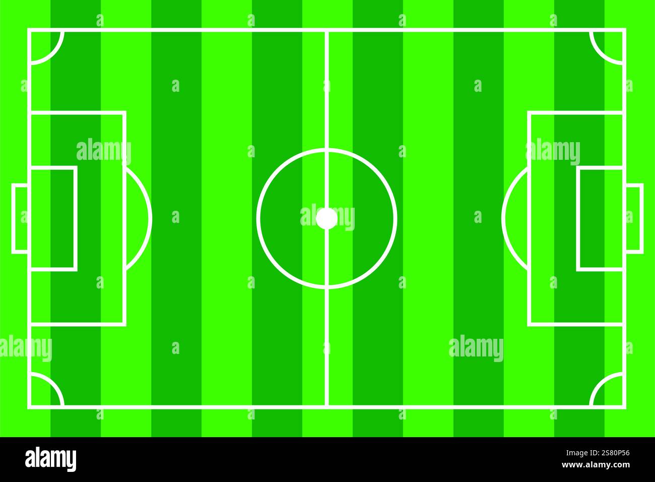 Soccer field in flat style. Football stadium vector illustration on ...