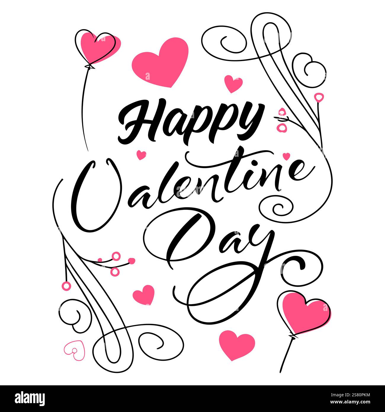 Happy Valentine's Day Typography Design Stock Vector Image & Art - Alamy