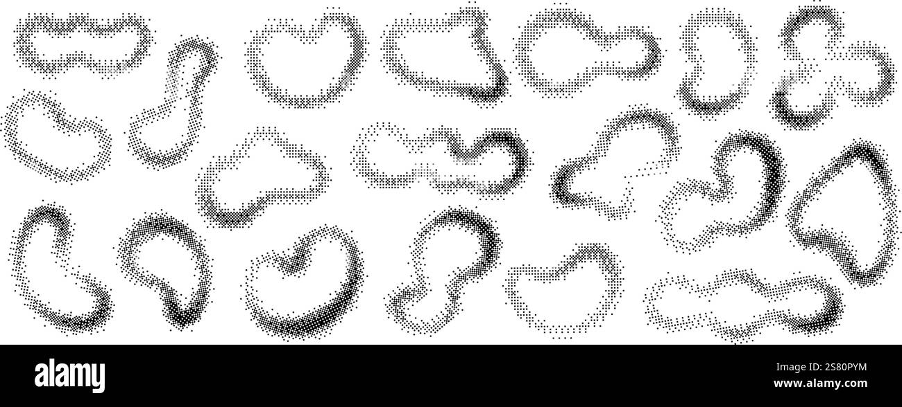 Bitmap pattern background organic shapes. Y2K gradient retro vector ...