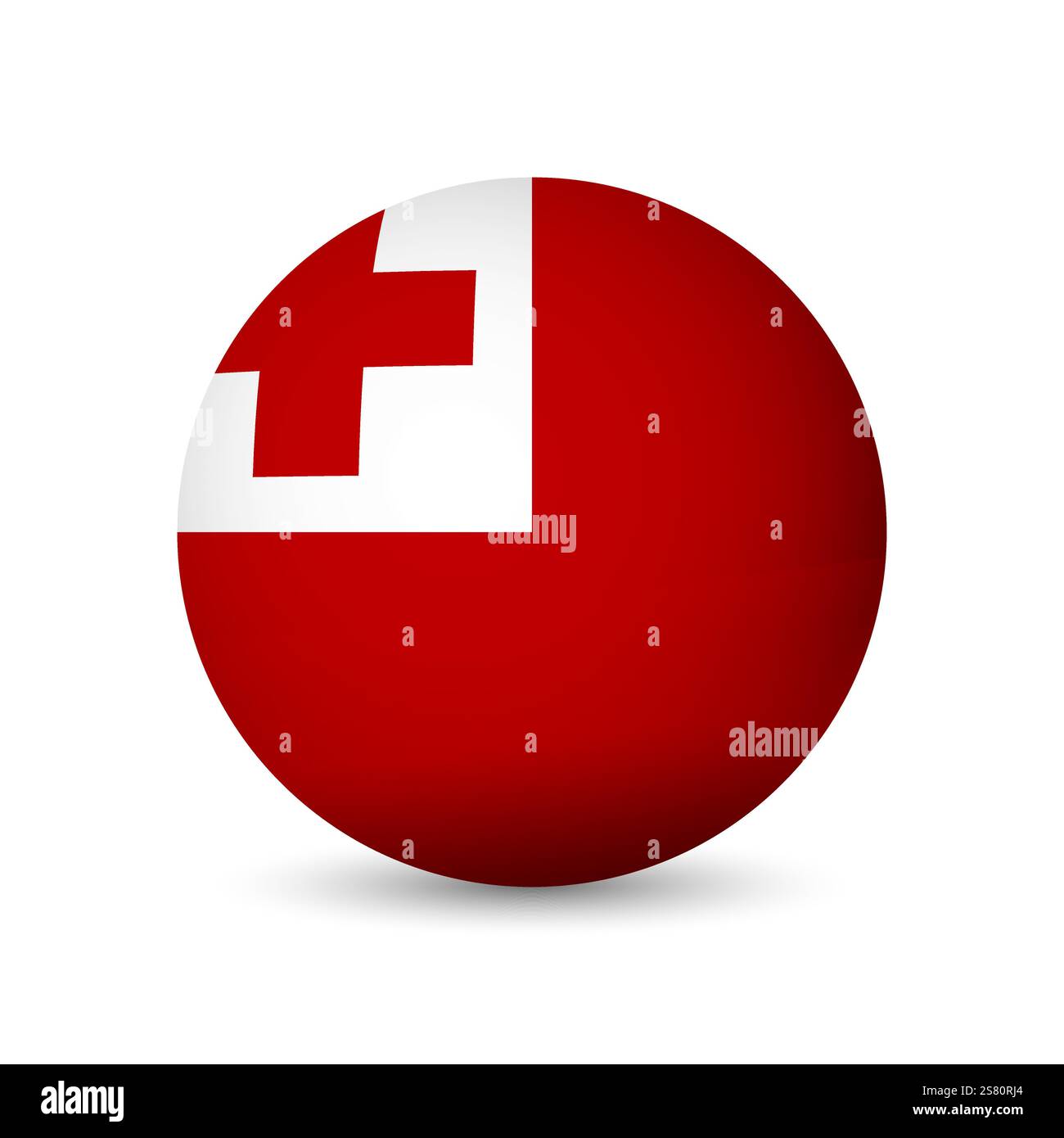 Tonga flag - 3D sphere in colours of flag representing a country ...