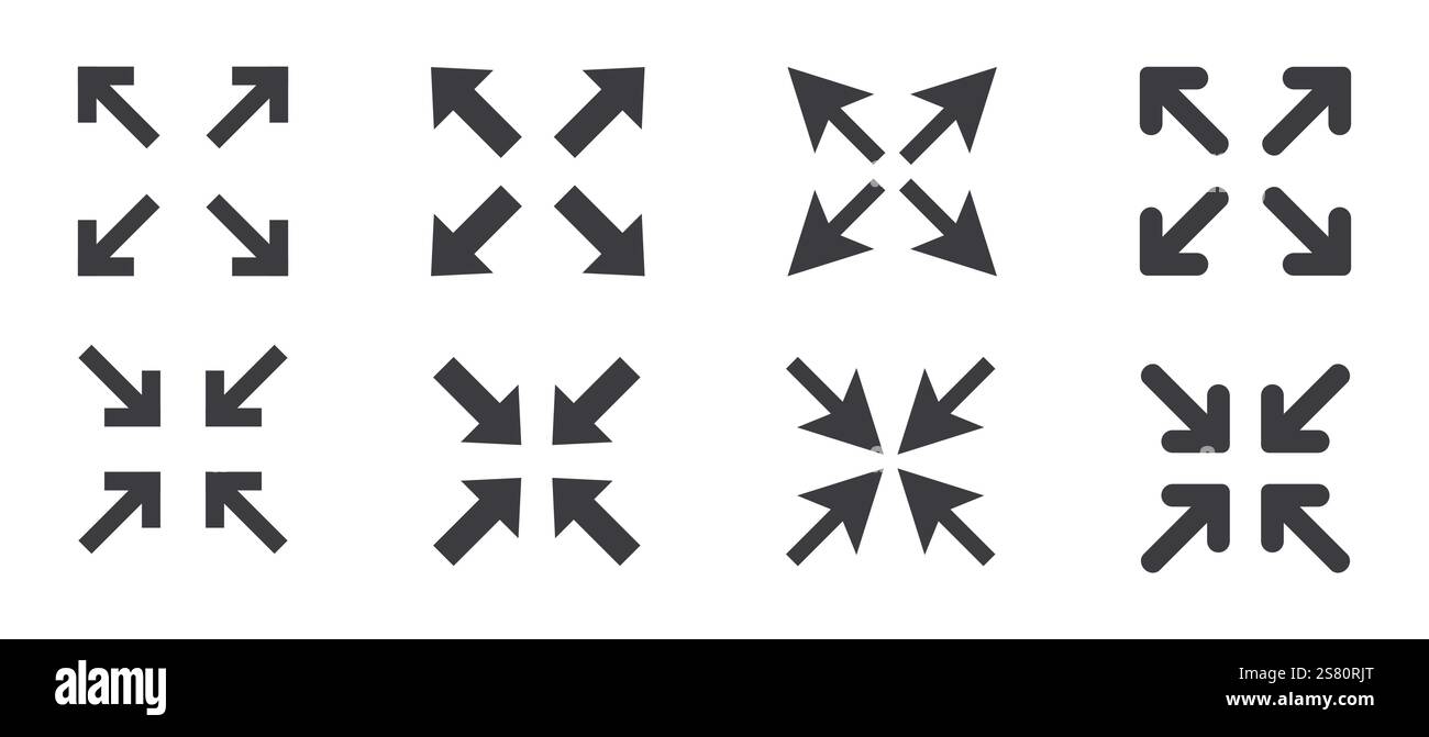 Full Screen Icon Interface Menu Cursor Bitton Application Size Control Pointer Web Ui Line