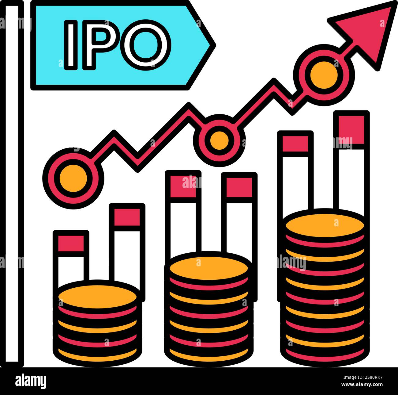 A graphic of a sign with the word IPO on it Stock Vector Image & Art ...
