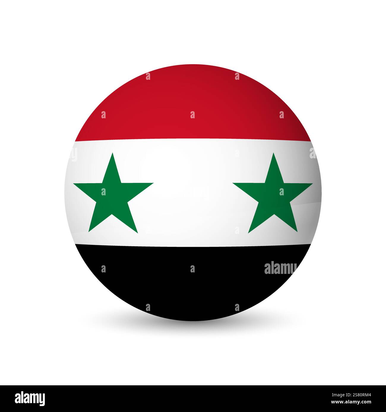 Syria flag - 3D sphere in colours of flag representing a country ...
