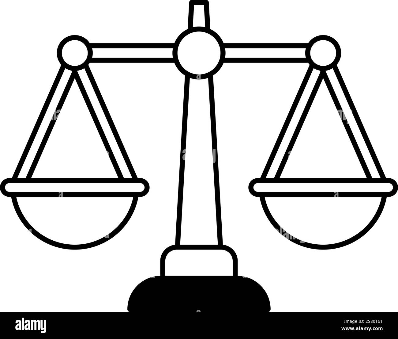 A scale with two weights on each side Stock Vector Image & Art - Alamy