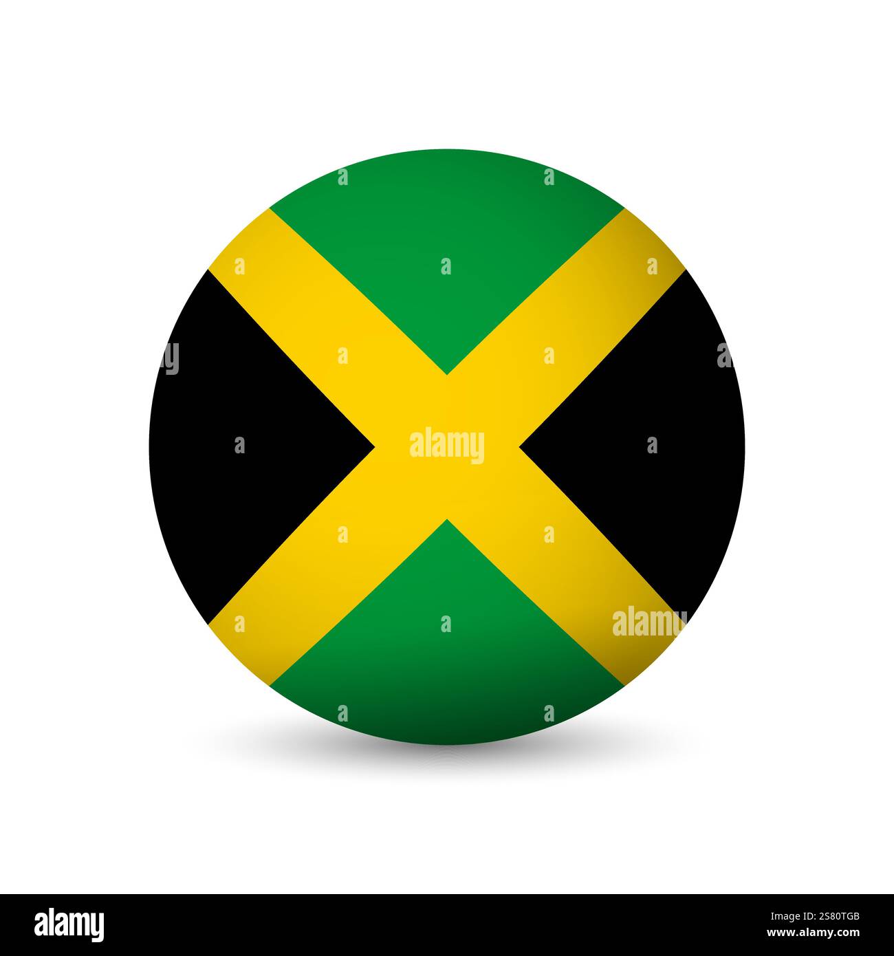 Jamaica flag - 3D sphere in colours of flag representing a country ...