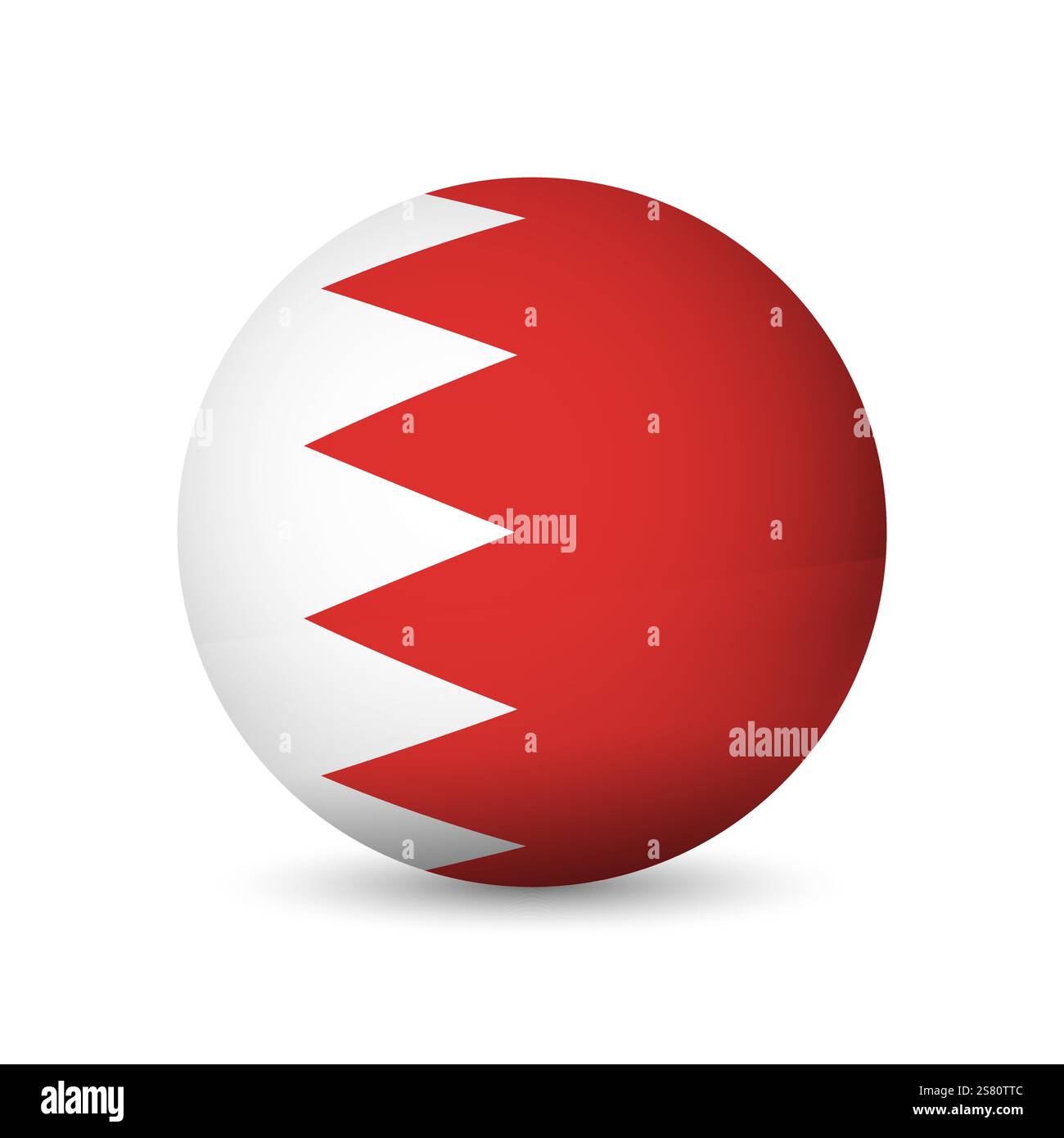 Bahrain flag - 3D sphere in colours of flag representing a country ...