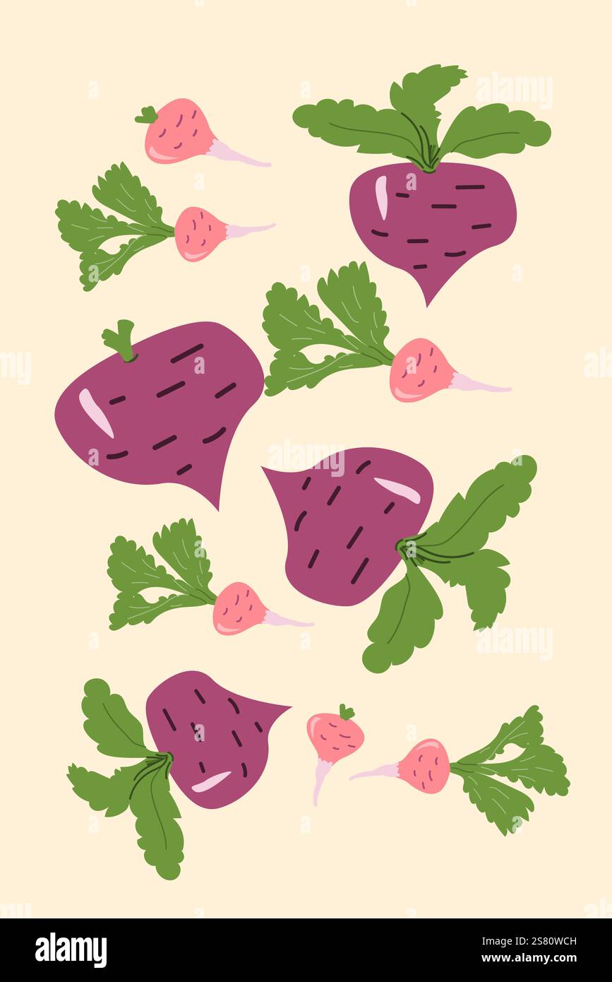 Raw turnips Stock Vector Images - Alamy