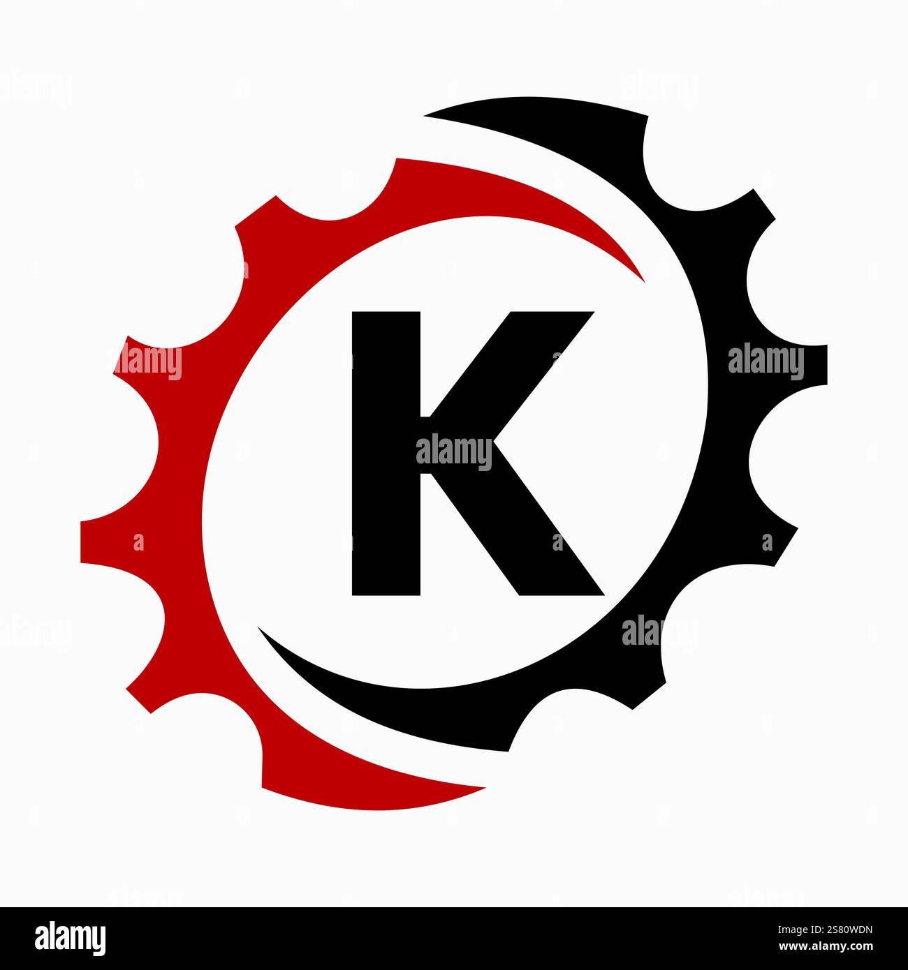 Initial Letter K Gear Logo Design Template. Automotive Gear Logo for Business and Industrial ...