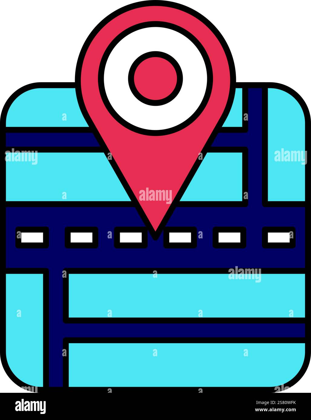 Red mark with dot in middle hi-res stock photography and images - Alamy