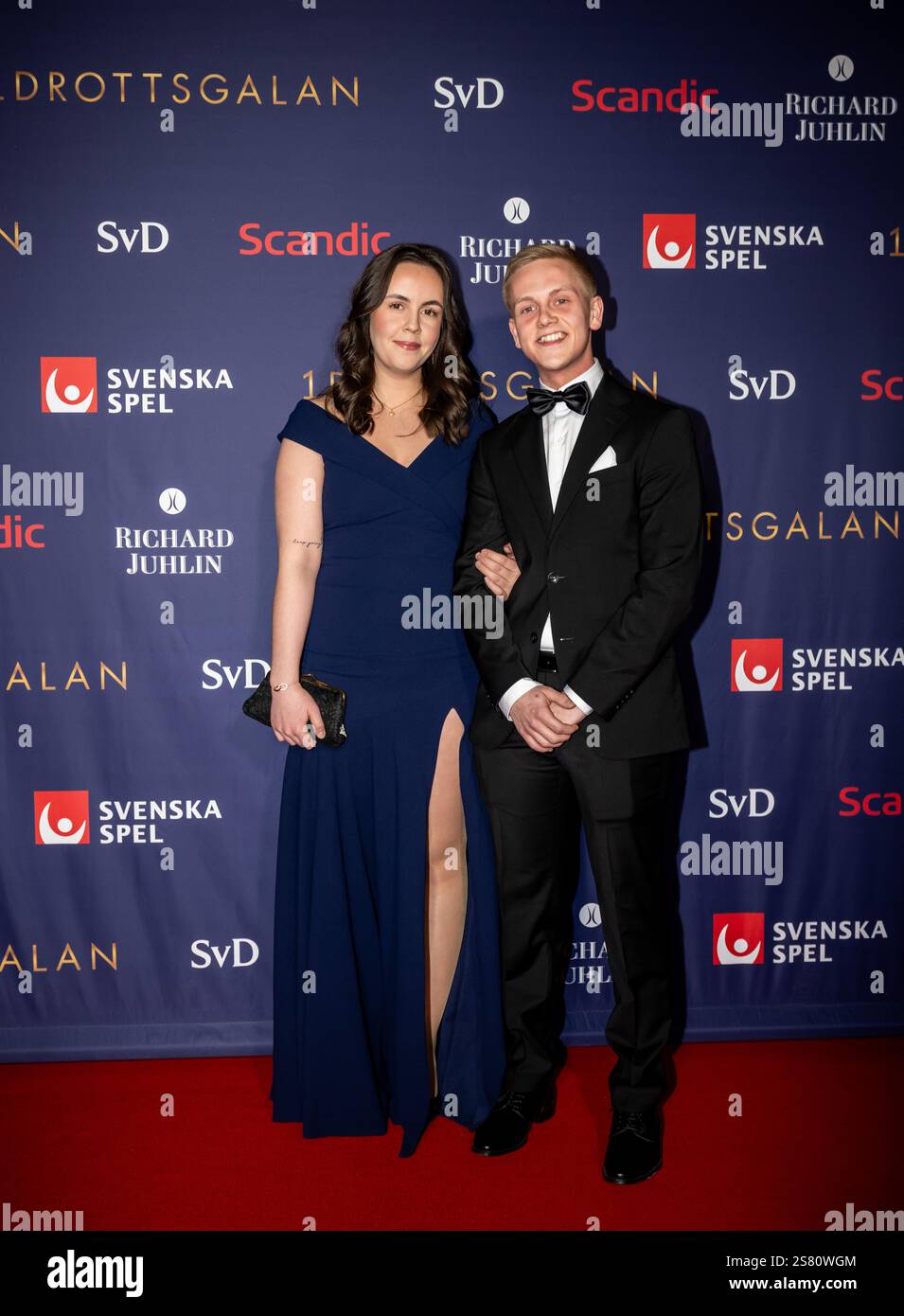 Stockholm, Sverige. 20th Jan, 2025. 250120 Victor Lindgren med sällskap ...