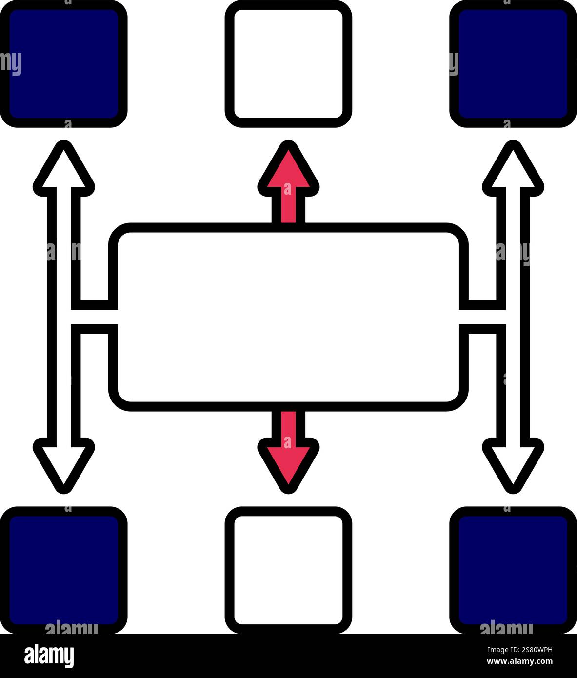 A box with a arrow pointing down and a arrow pointing up Stock Vector ...