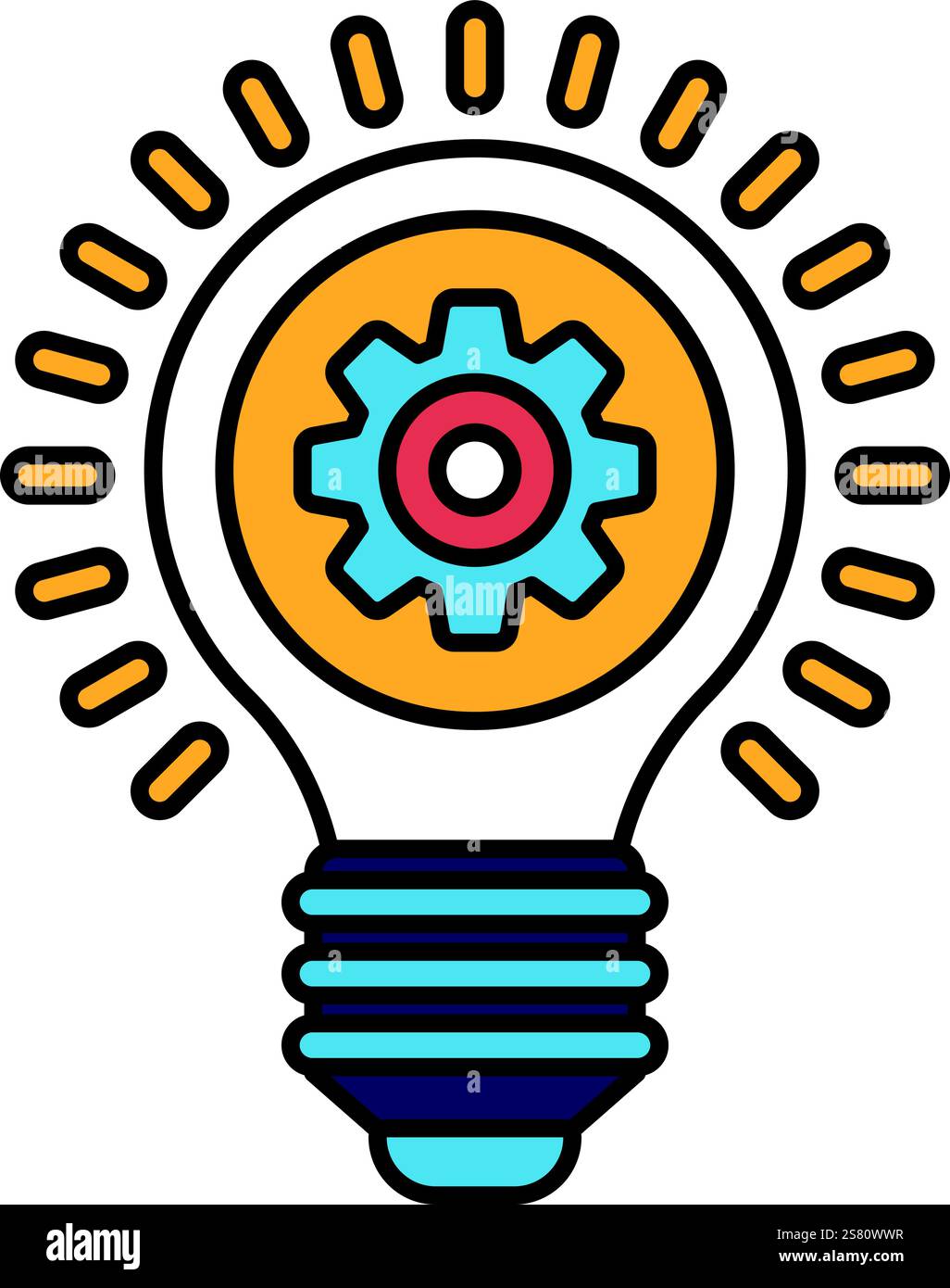 Blue line light bulb inside hi-res stock photography and images - Alamy