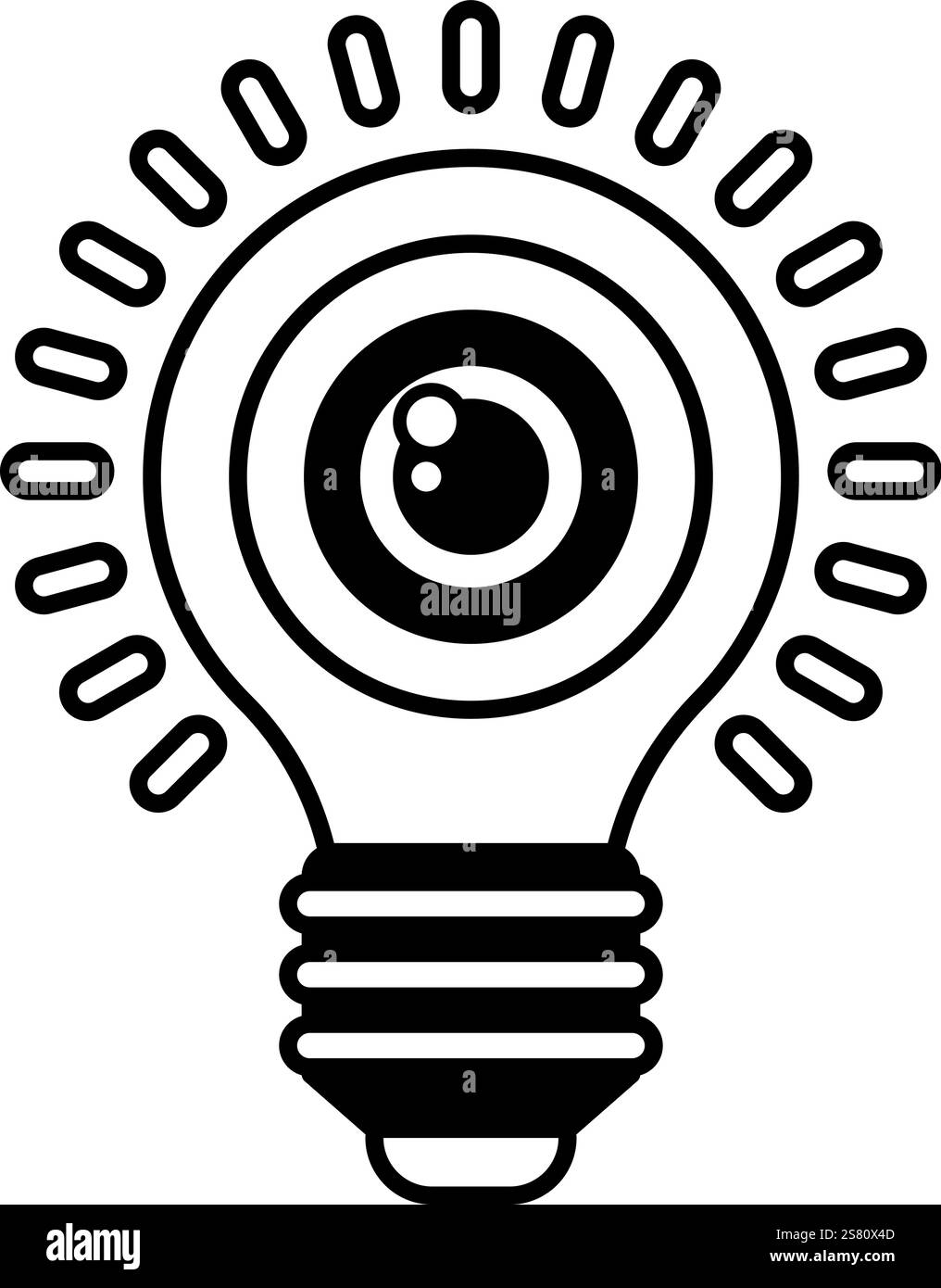 A light bulb with a eye in the middle Stock Vector Image & Art - Alamy