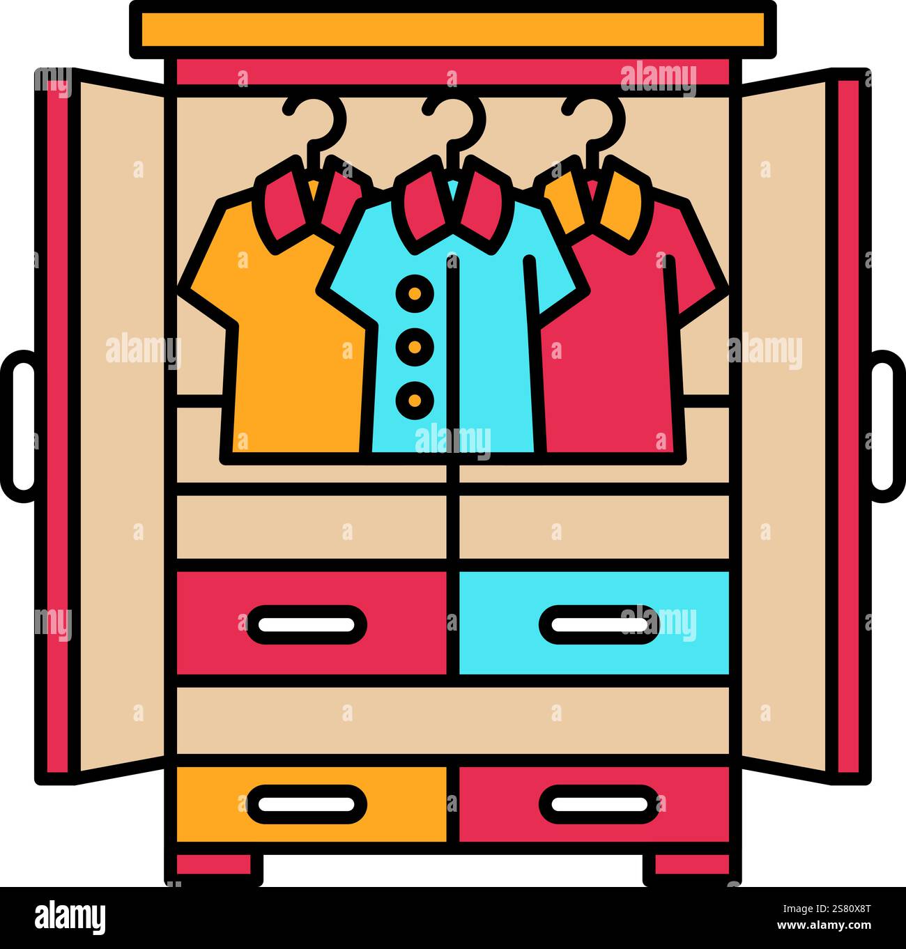 Dress shirts on hangers Stock Vector Images - Alamy