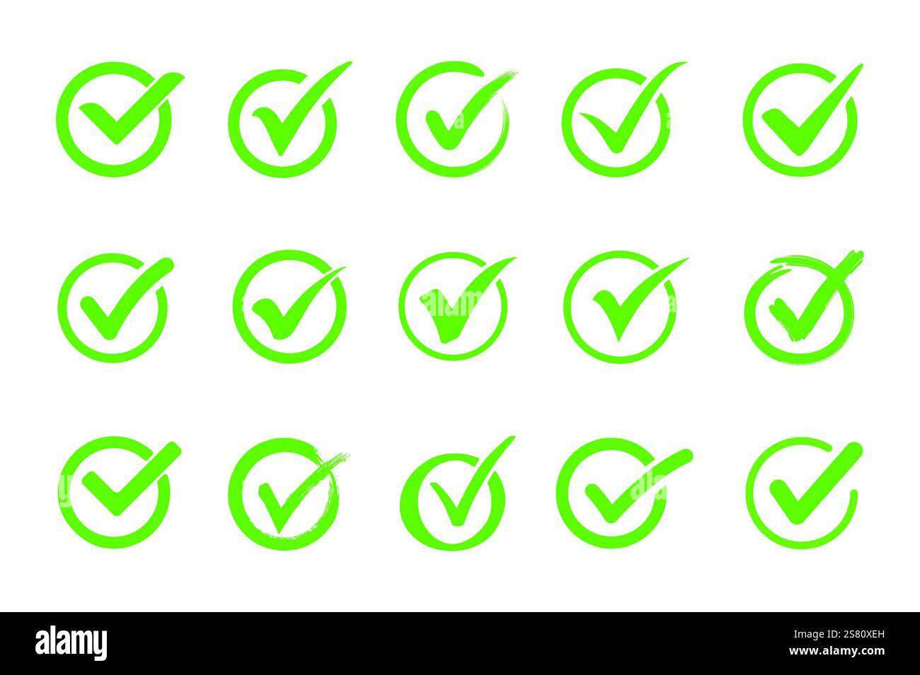 Green tick check mark hi-res stock photography and images - Alamy