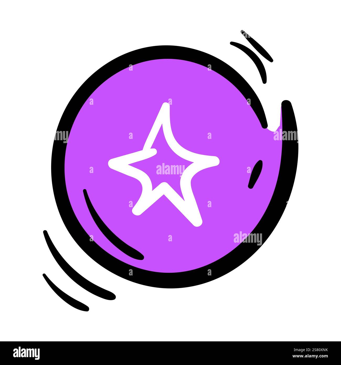 Hand cursor star icon Stock Vector Images - Alamy