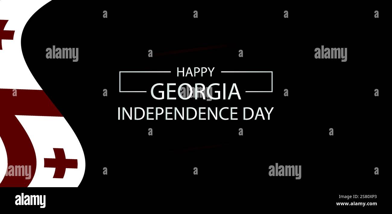 Honoring Georgias History Independence Day Celebrations Stock Vector ...