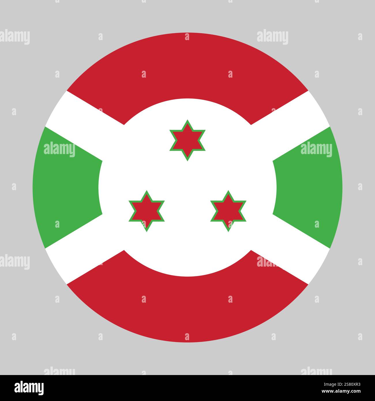 Flag of Burundi round shape, national symbol Stock Vector Image & Art ...