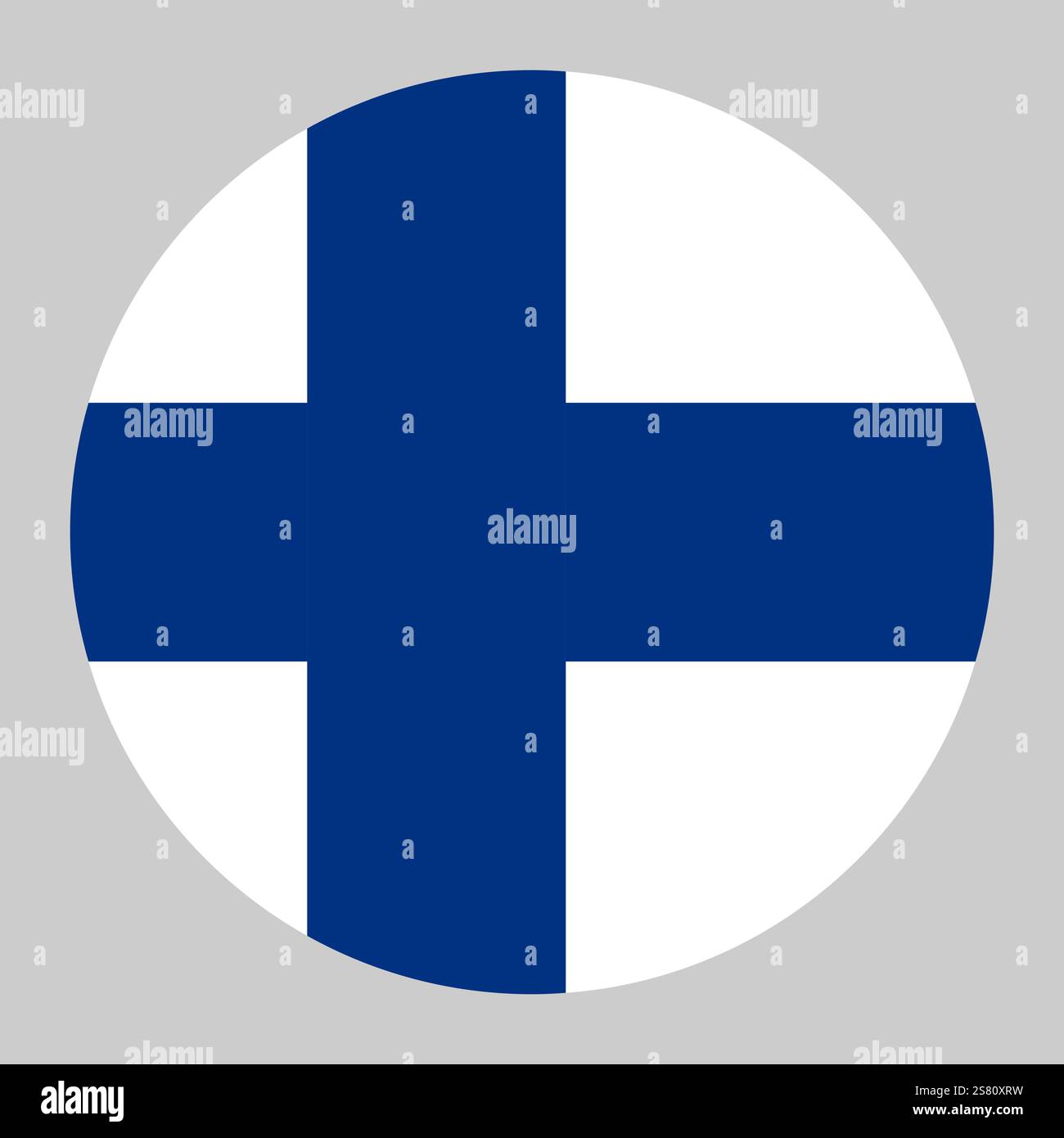 Flag of Finland round shape, national symbol Stock Vector Image & Art ...