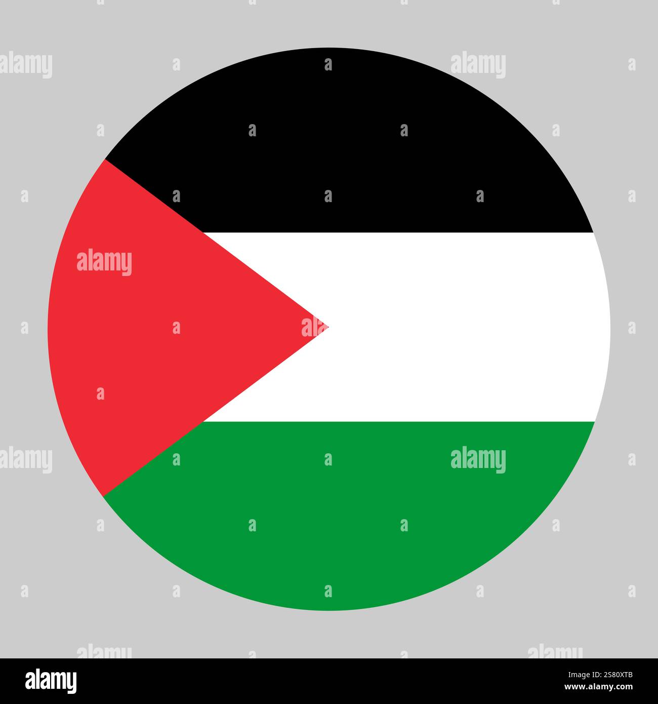 Flag of Palestine round shape, national symbol Stock Vector Image & Art ...