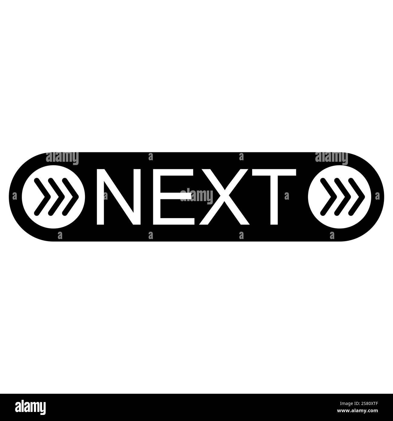 Continue interface button icon Black and White Stock Photos & Images ...