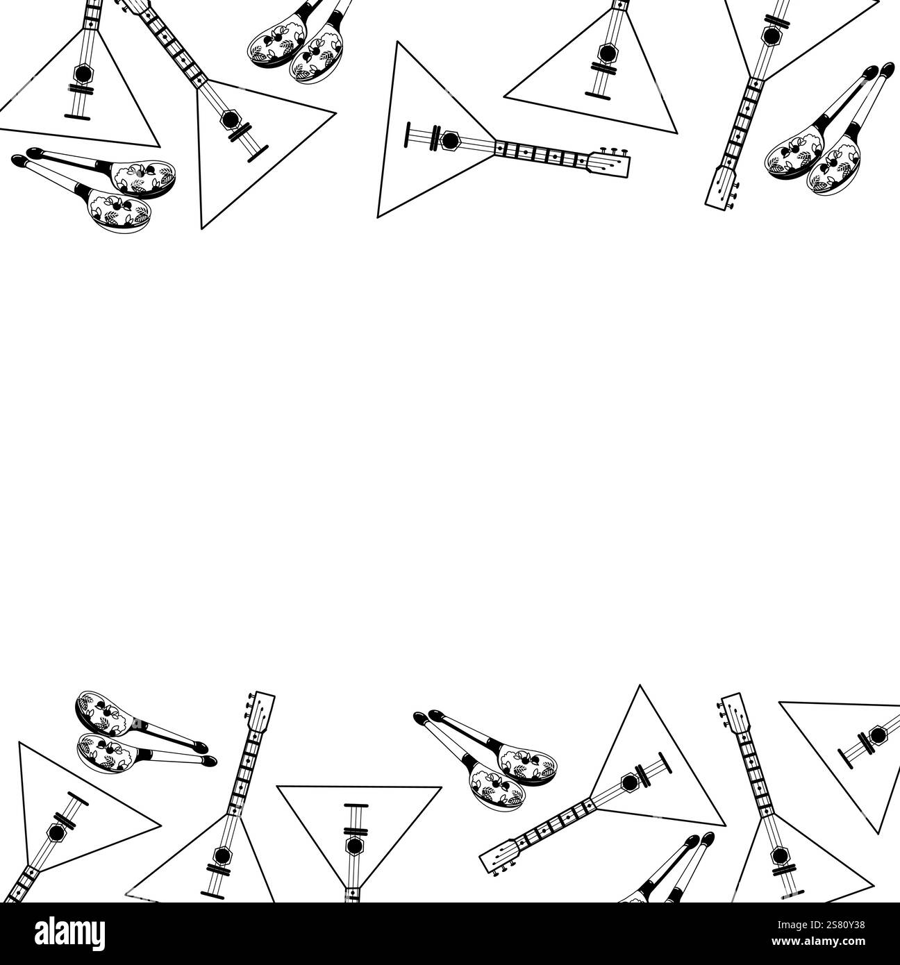 Musical instruments sketch hi-res stock photography and images - Alamy