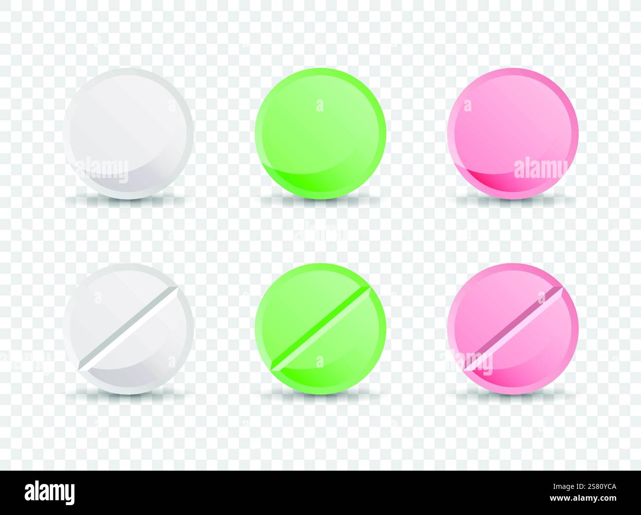 Pills capsules icon set collection in flat style. Medical tablet vector ...