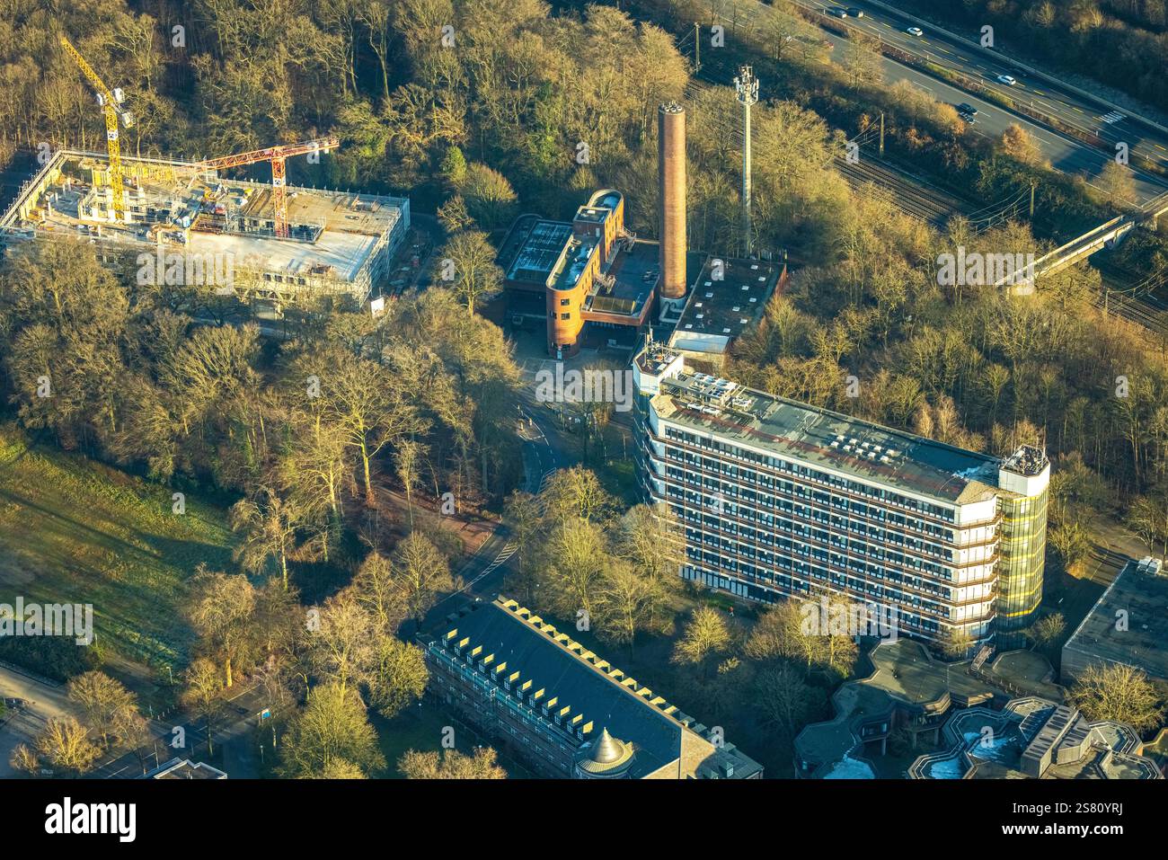 Aerial view, University of Duisburg-Essen, Duisburg campus ...