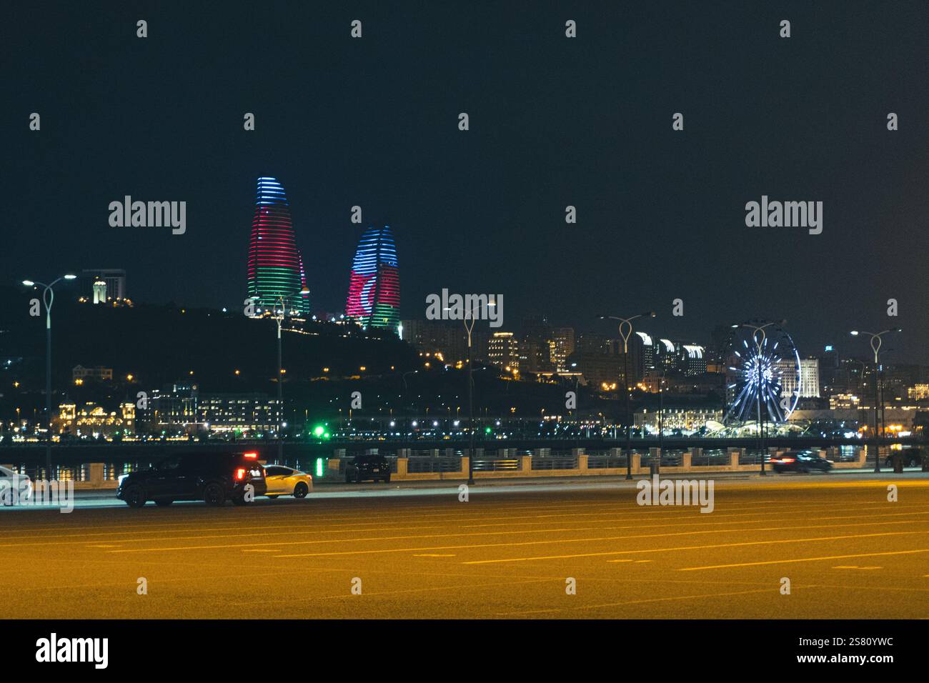 Night view of cityscape. Baku, Azerbaijan. January, 2025 Stock Photo - Alamy