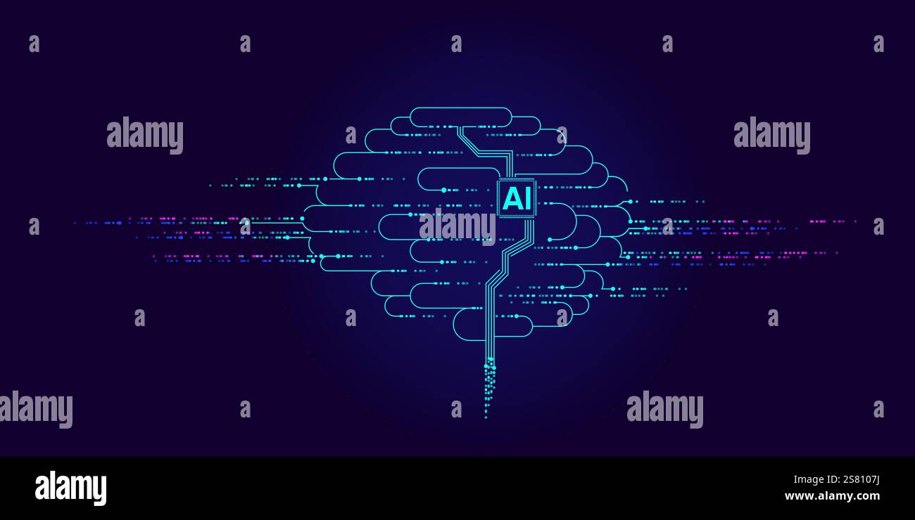 Illustration of abstract stream information. Generate image, video from ...