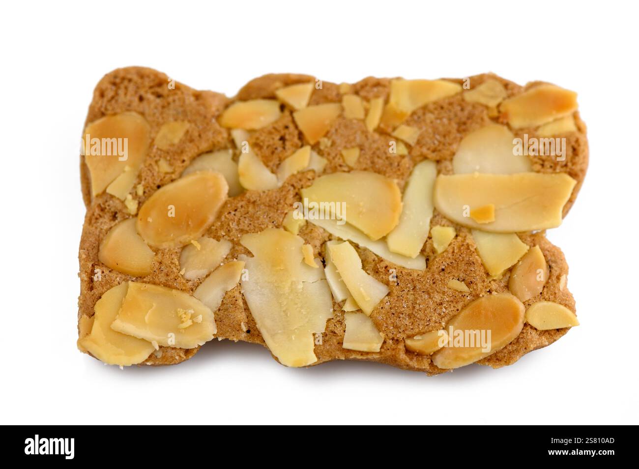 Delightful almond biscuit with golden crust and crunchy toppings from a ...