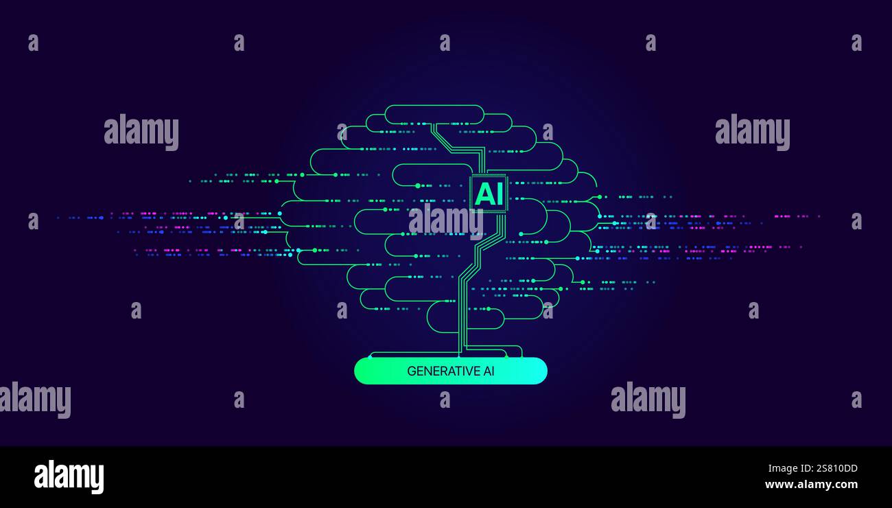 Illustration of abstract stream information. Generate image, video from ...
