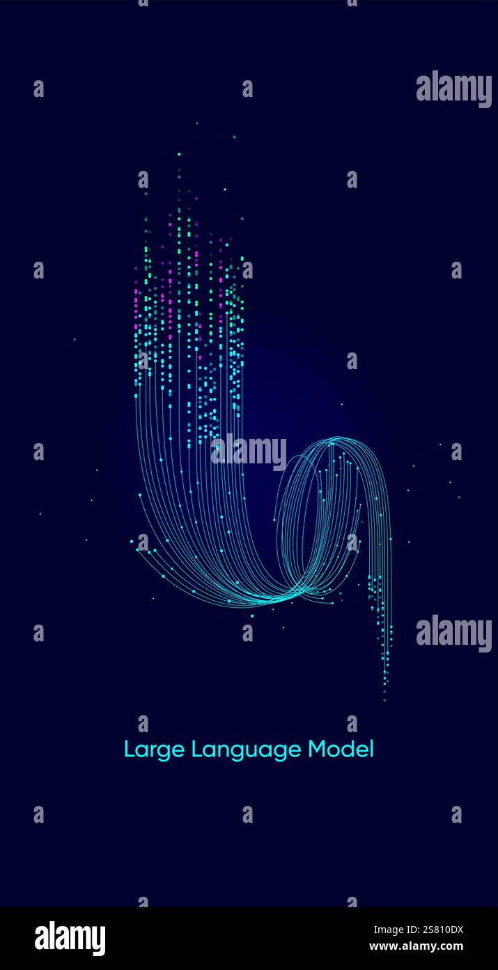 Illustration of abstract stream information. Generate image, video from ...