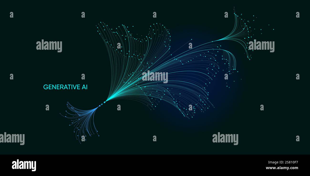 Illustration of abstract stream information. Generate image, video from ...
