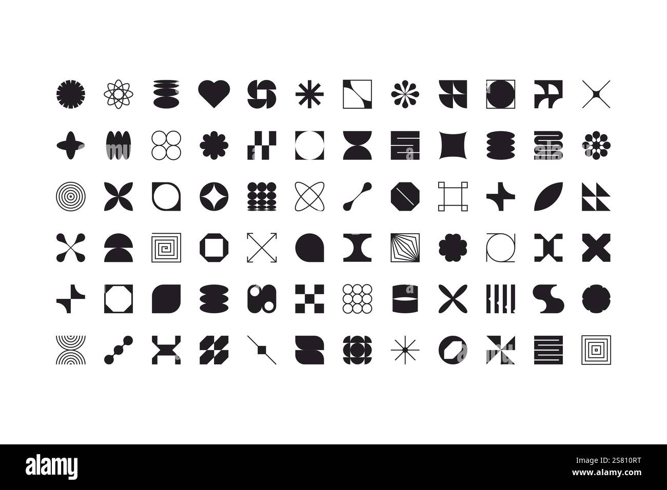 Brutalist abstract geometric shapes. Modern bauhaus funky figures ...