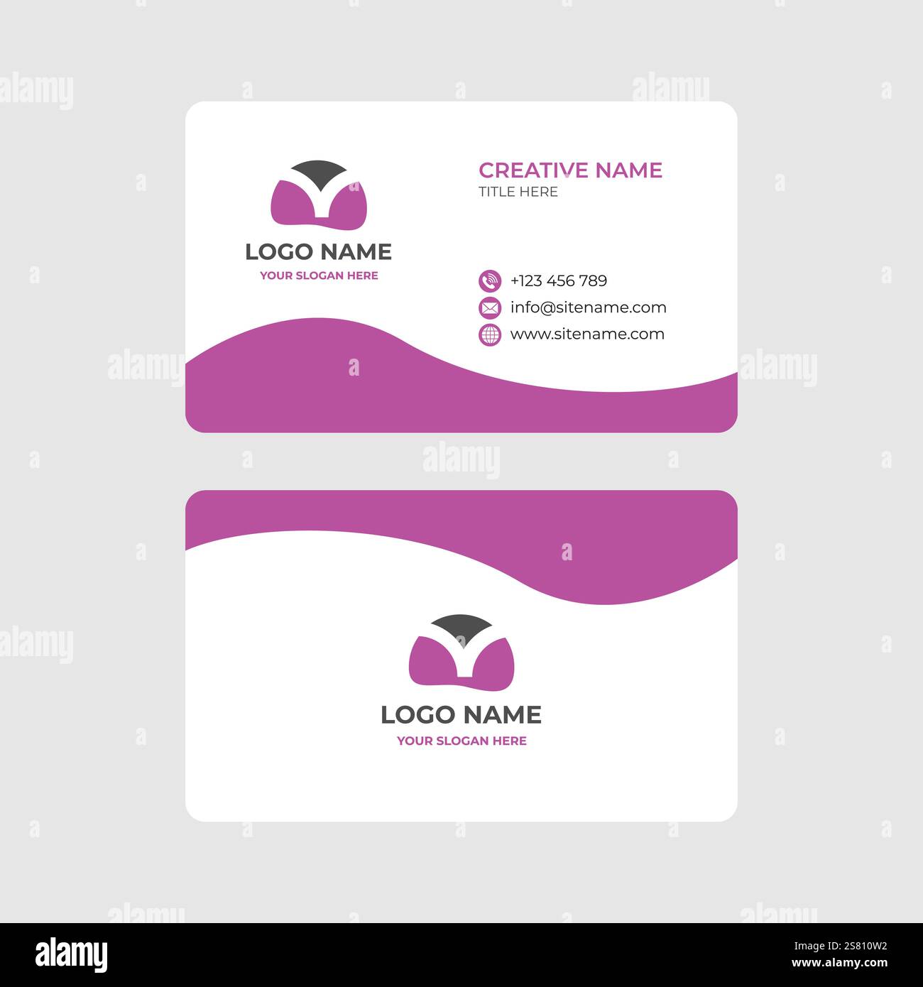 Contemporary Vector Business Card with Minimalist Flair Stock Vector ...