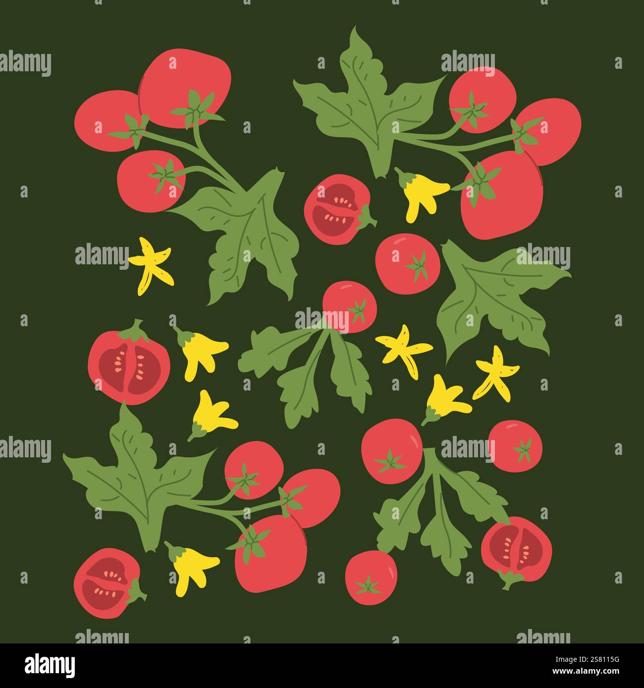 Yellow green tomatoes on Stock Vector Images - Alamy
