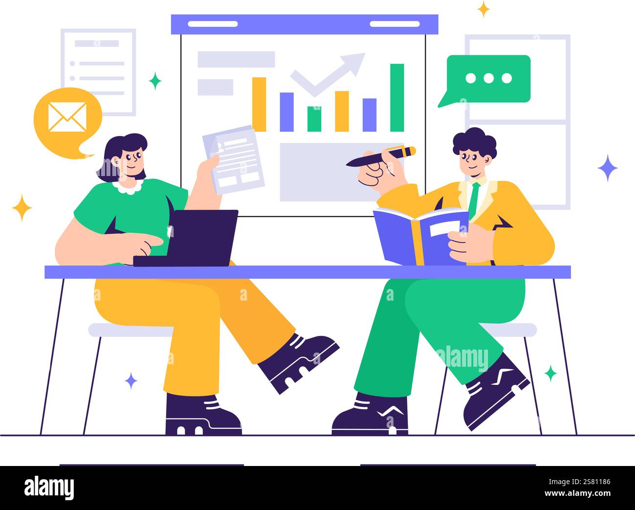 City Council Meeting Vector Illustration Featuring an Effective ...