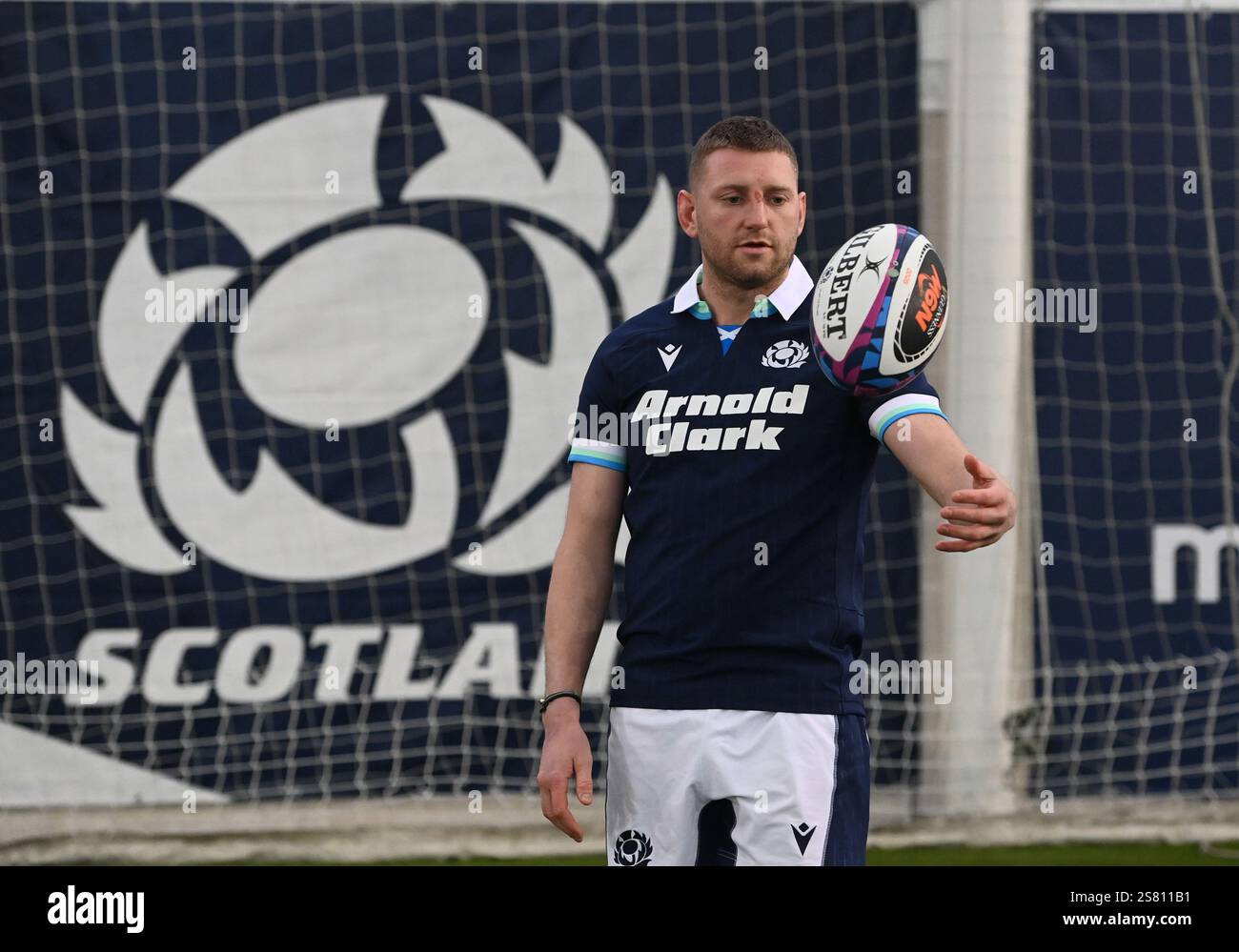 Scotland rugby co captain finn russell bath hi-res stock photography ...