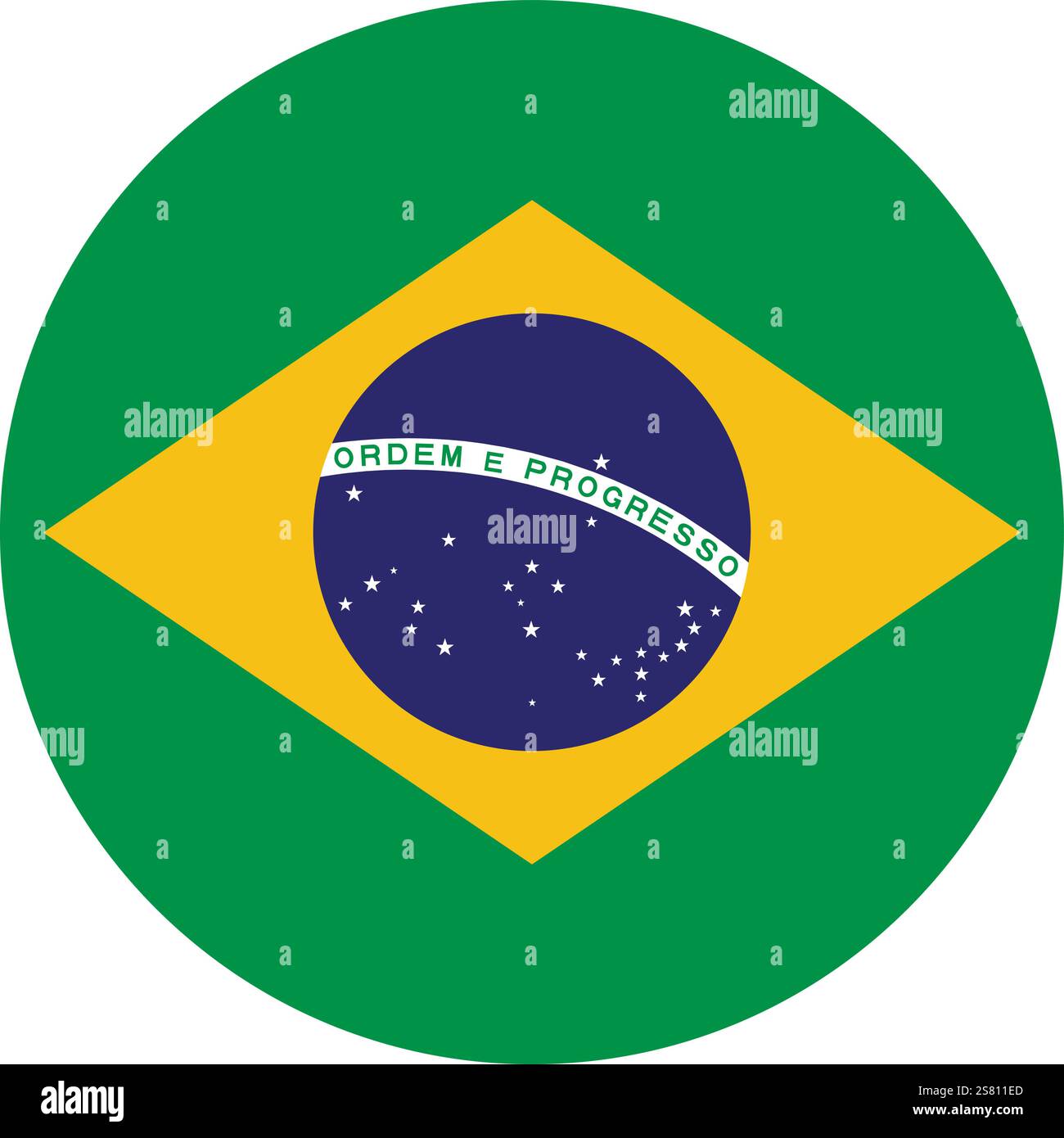 Flag of Brazil round shape, national symbol Stock Vector Image & Art ...