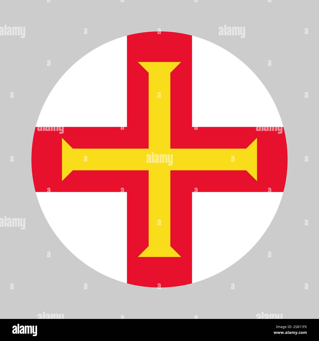 Flag of Guernsey round shape, national symbol Stock Vector Image & Art ...