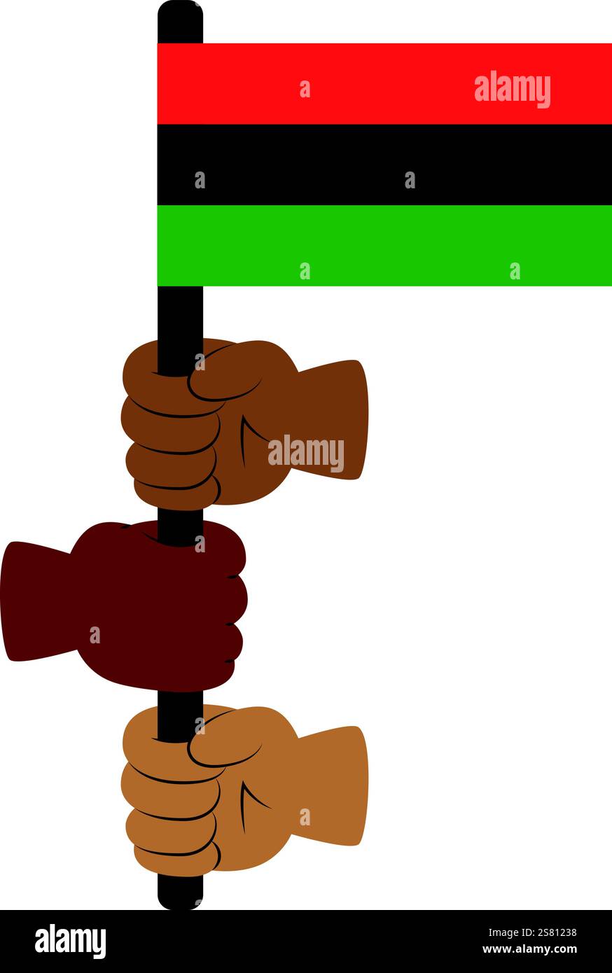 Juneteenth Hands Holding Flag Cartoon Clipart Stock Vector Image & Art ...