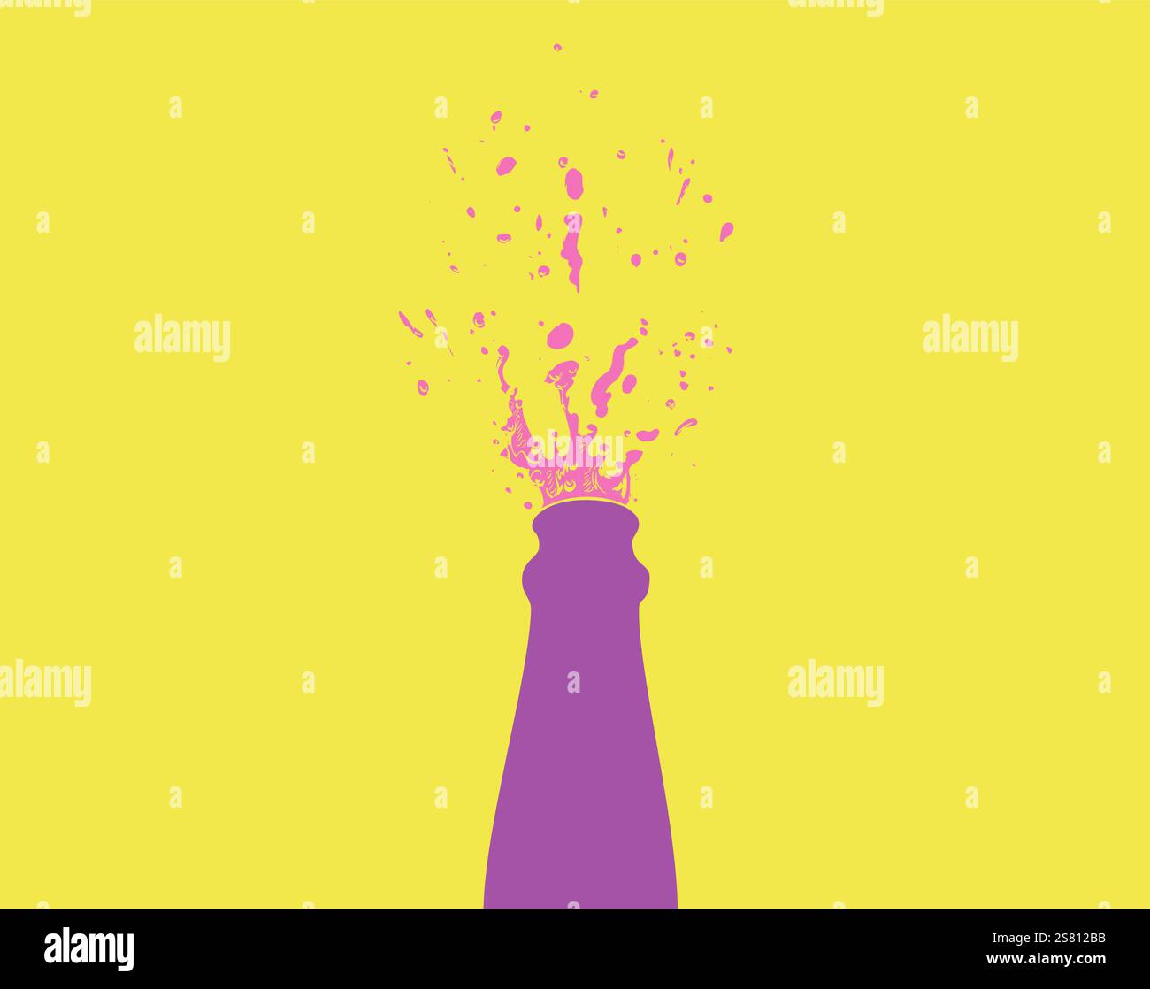 Champagne Bottle Explosion with Splashes Champagne Bottle Explosion ...