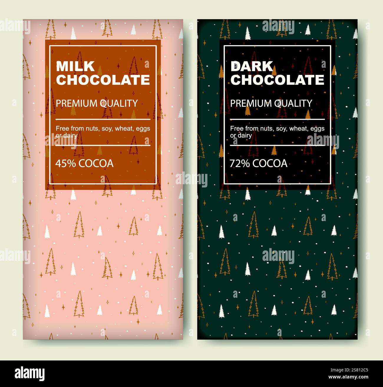 The original finest chocolate package design. Retro pattern chocolate ...
