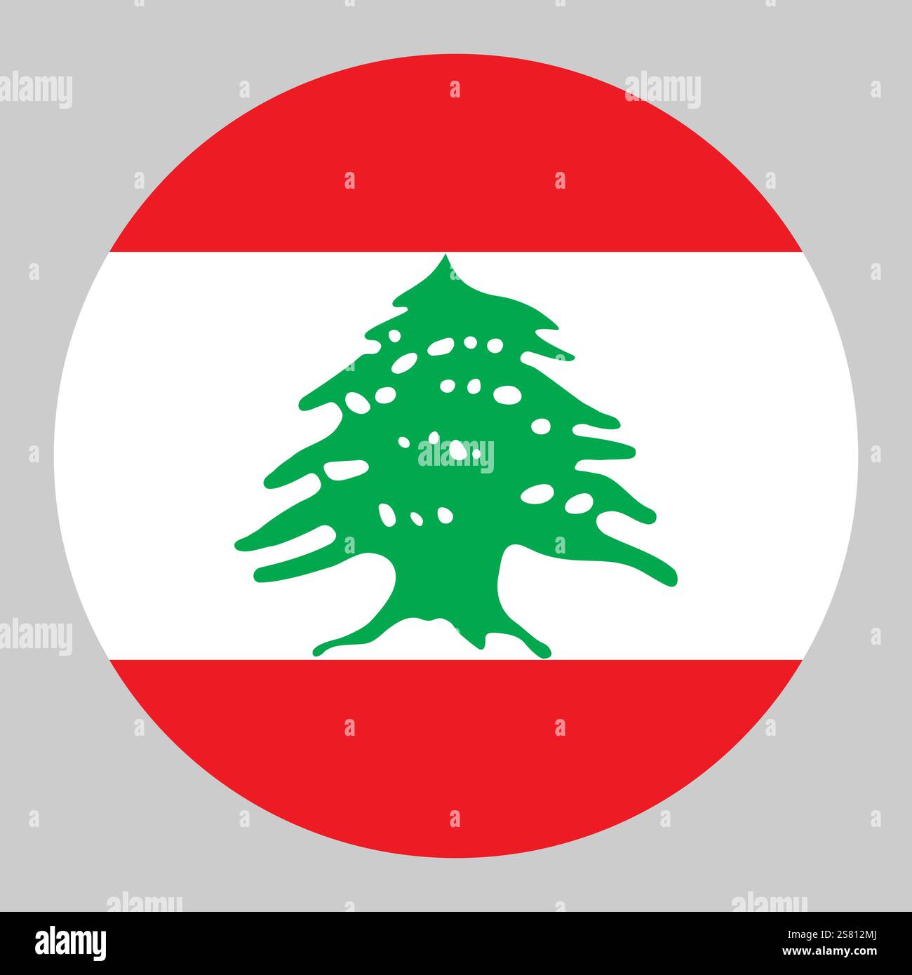 Flag of Lebanon round shape, national symbol Stock Vector Image & Art ...