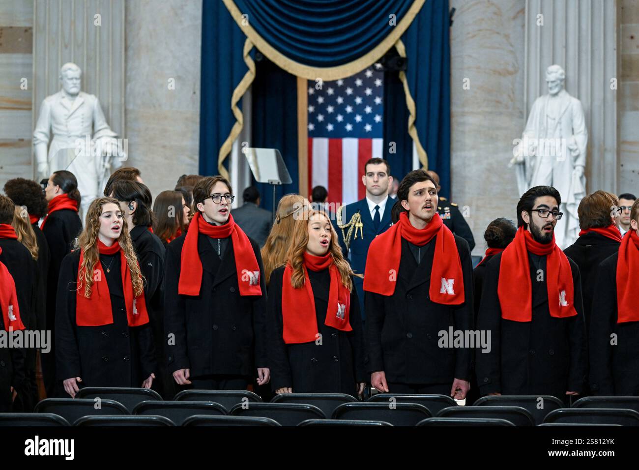 The University of Nebraska Lincoln Combined Choirs perform before the ...
