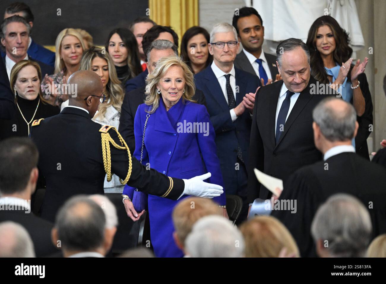 US First Lady Jill Biden and Second Gentleman Douglas Emhoff arrive for ...